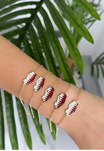 18KT Gold Enamel Qatar's Map Bracelet